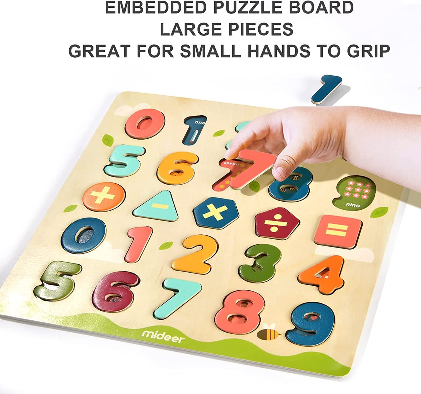 Wooden Alphabet & Number Puzzle Board Toddler Early Learning – Happi Bebe