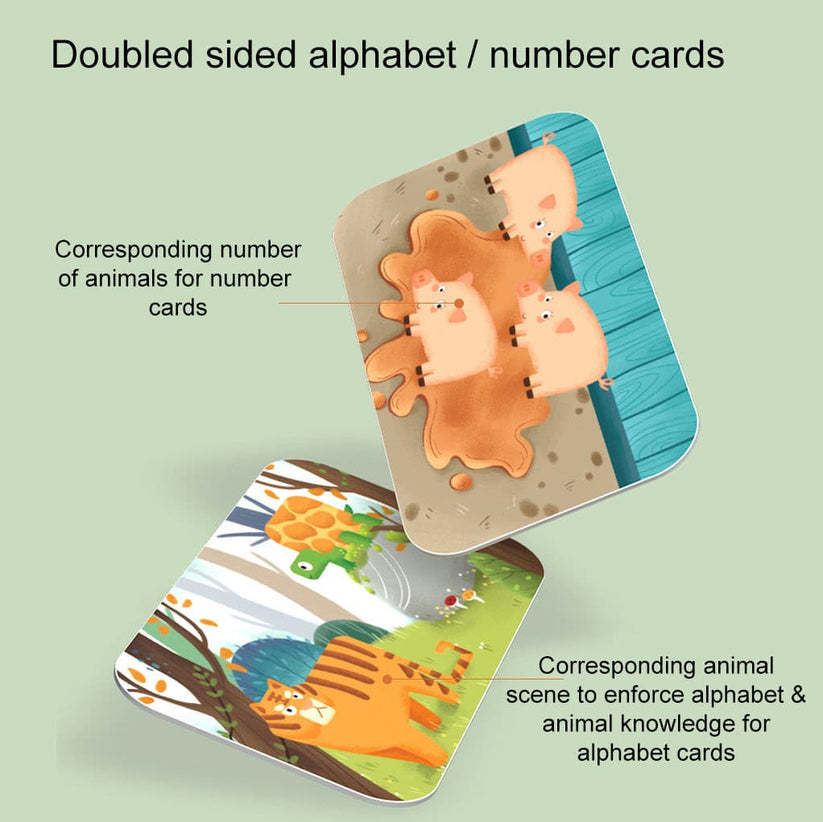 Wooden Alphabet & Number Learning Cards. Montessori Toy – Happi Bebe
